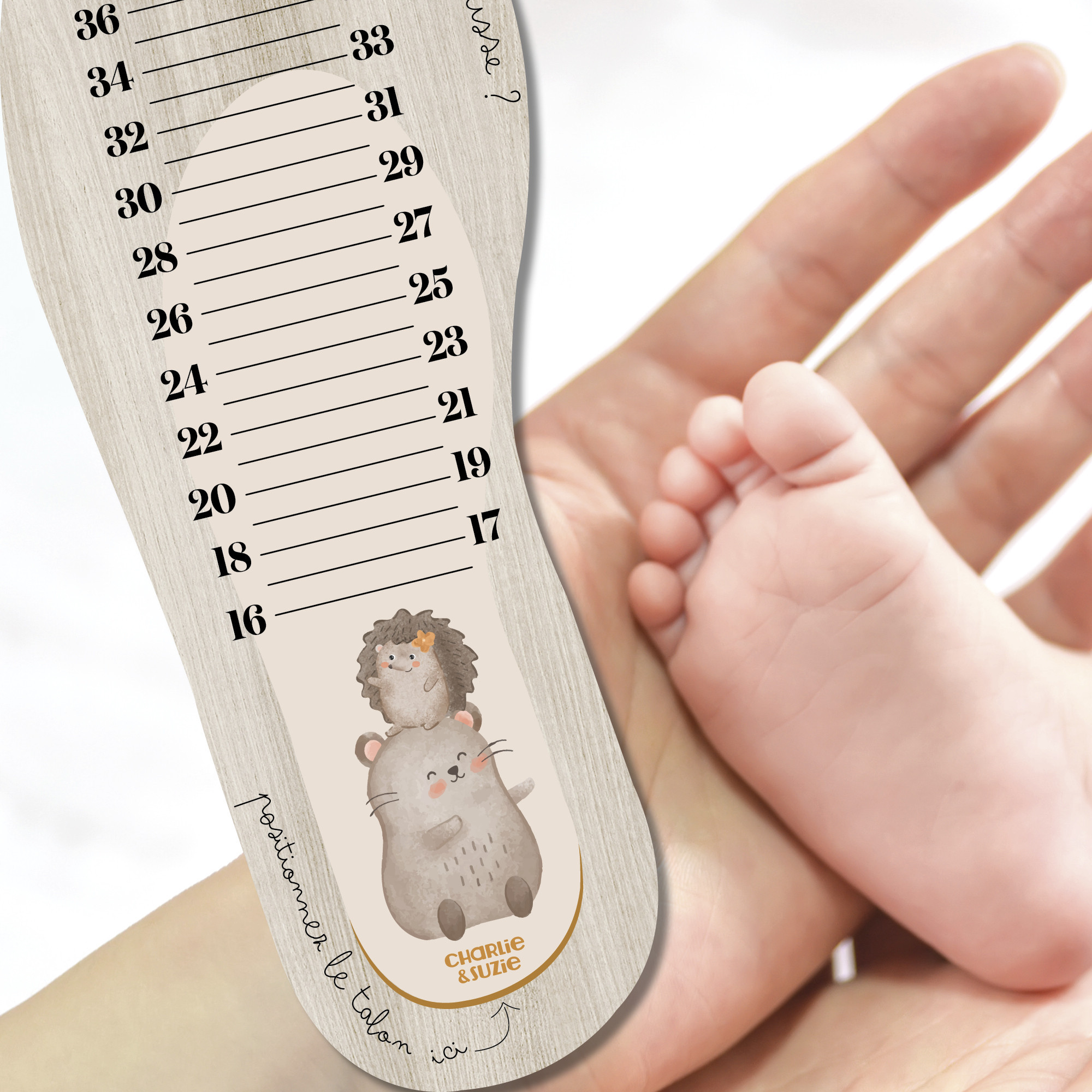 Toise Pédimetre Lion Toise mesurer les pieds de son enfant