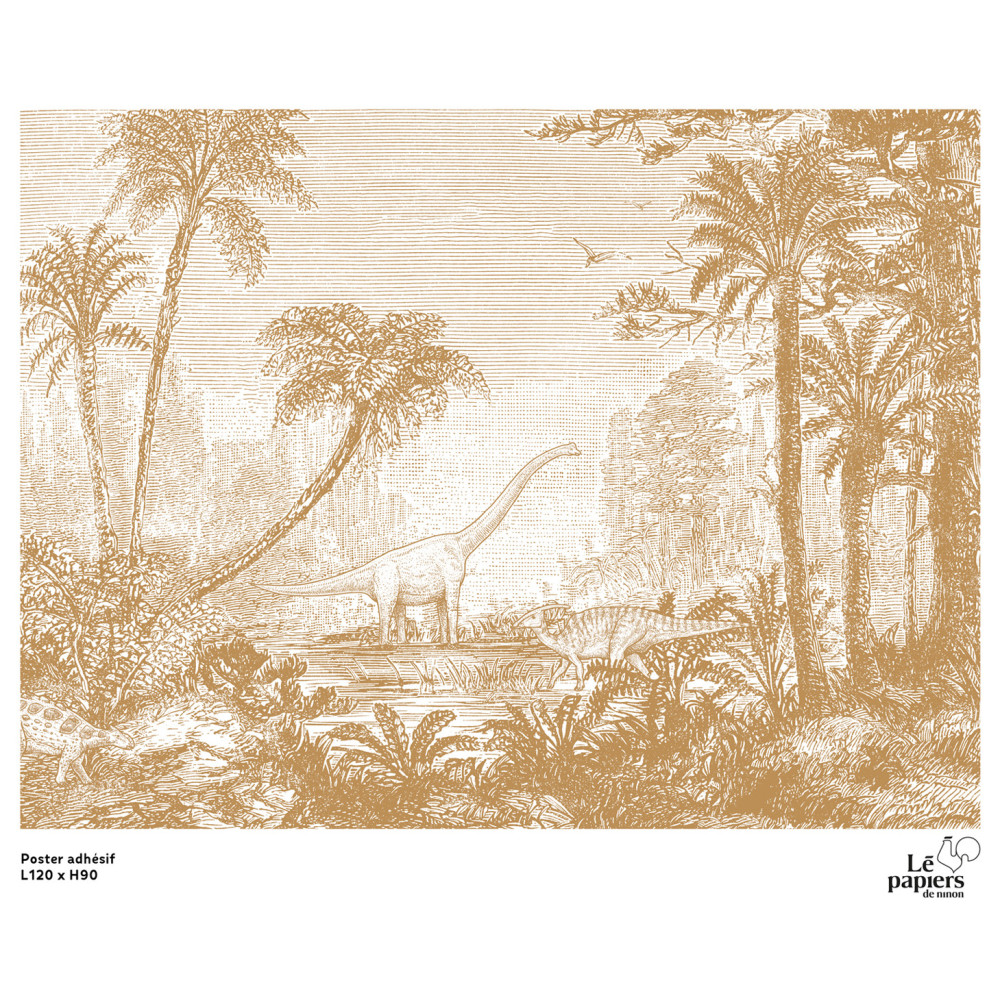 Poster adhésif Jurassik de Lé Papiers de Ninon - Décoration originale ...